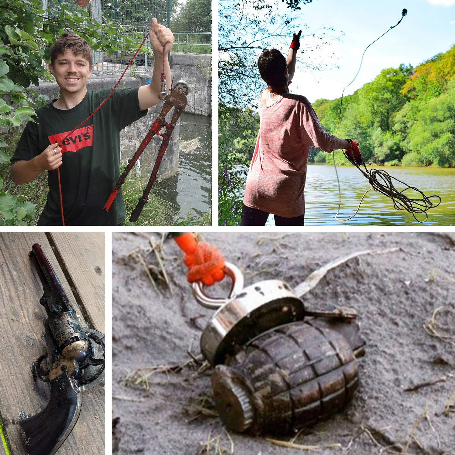 Salvage 250KG Recovery Magnet Hook Countersunk Hole Eyebolt Treasure H