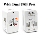 Dual USB Portable Electric Plug Power Socket Adapter International Tra
