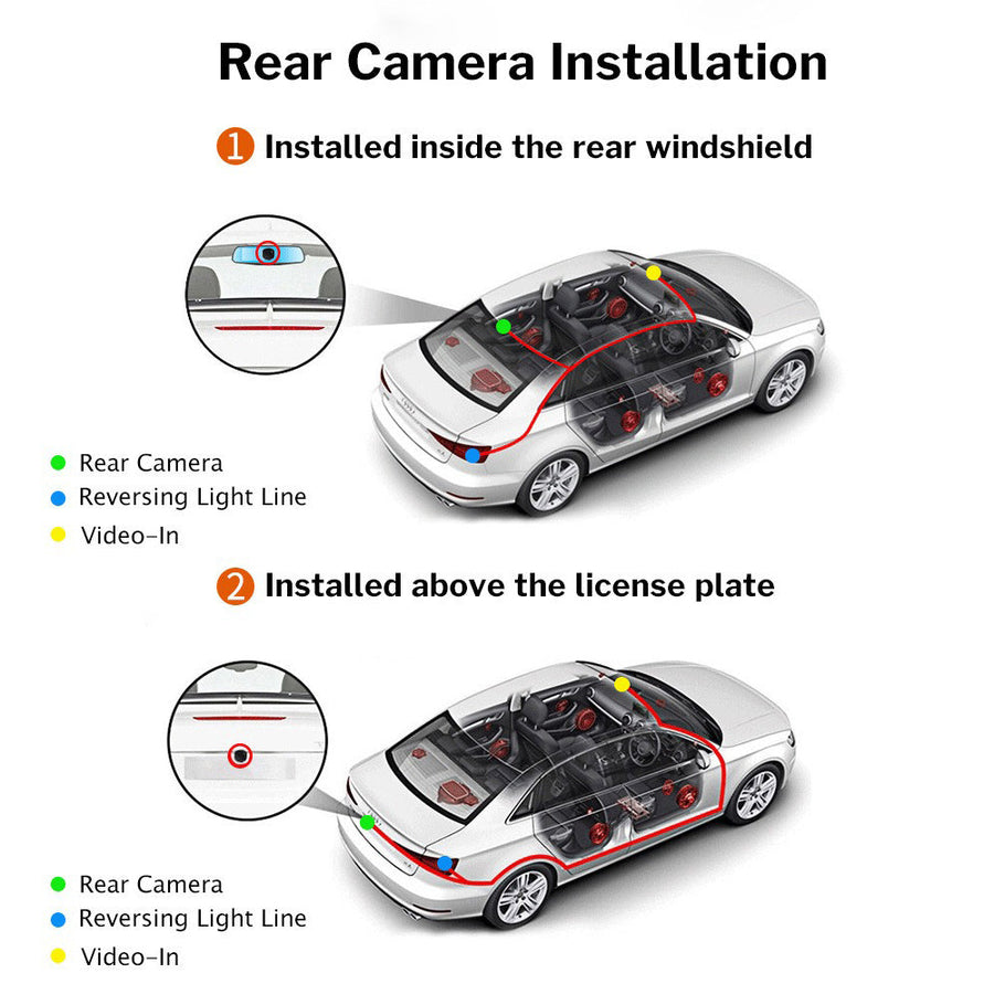 3 Channel Car DVR HD 1080P Vehicle Dash Cam Three Way Camera DVRs Reco