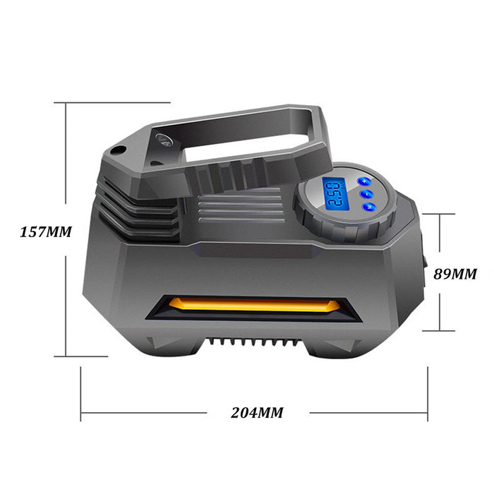 Portable Digital Car Air Compressor Tire Inflator With Emergency Flash
