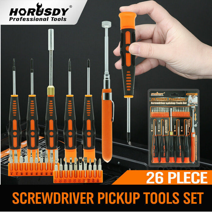 26Pc Precision Screwdriver Set Magnetic Pickup Hex Torx Philip Flat Bi