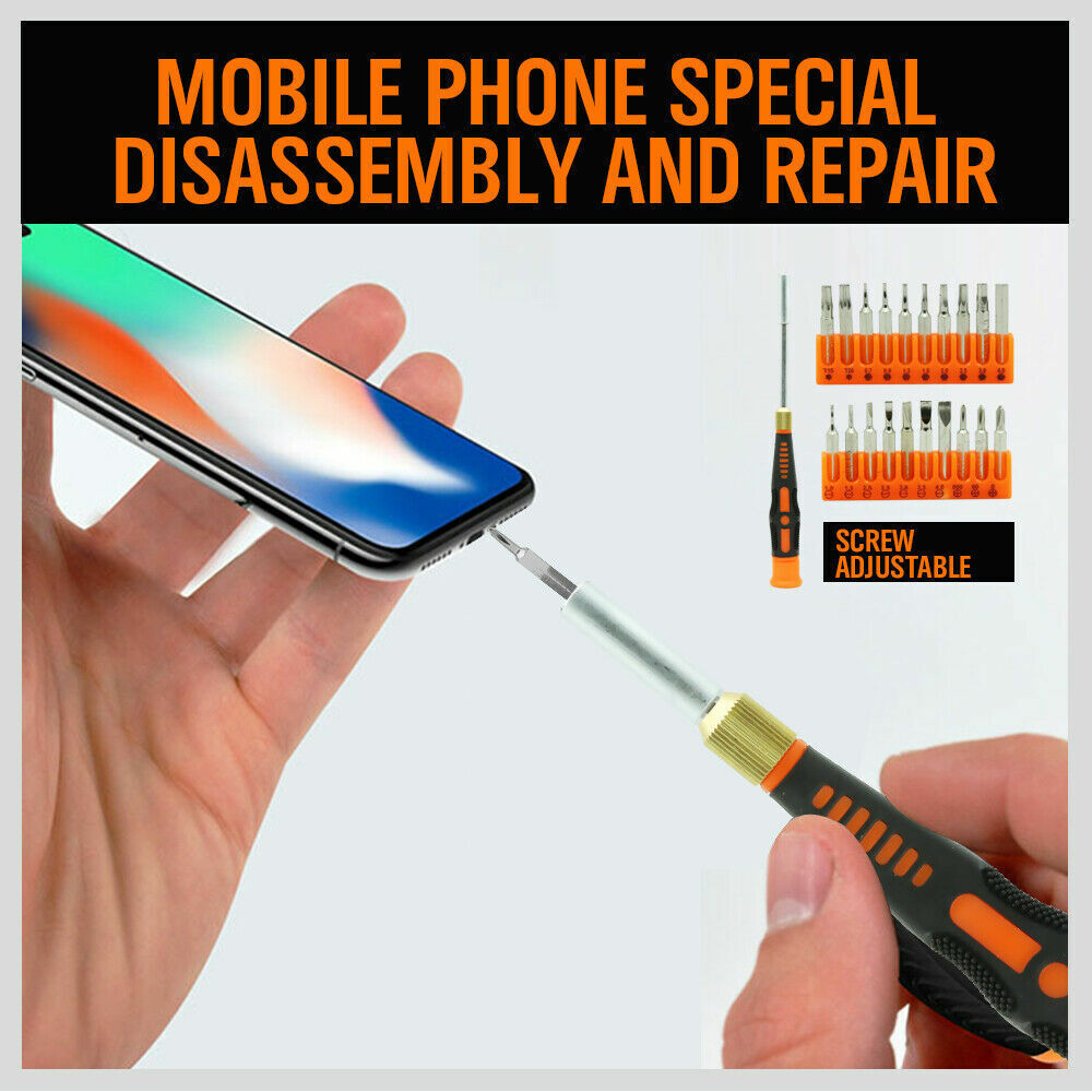 26Pc Precision Screwdriver Set Magnetic Pickup Hex Torx Philip Flat Bi