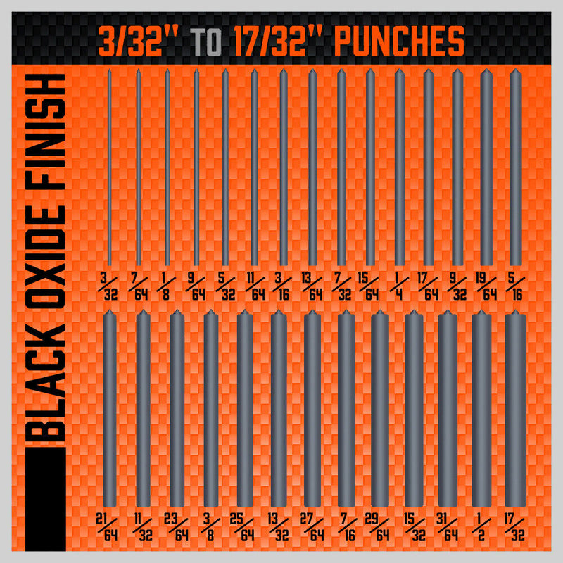 28x Center Transfer Punches Set Machinists Tool Punch Stand Heat Treat