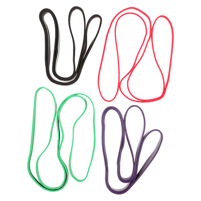 Durable Resistance Loop Band Set, Multi-Level Strength, 4 Pcs