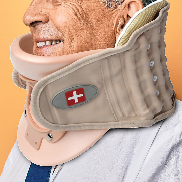 Neck Traction Air Decompression Support Brace Cervical Collar Hand Pum