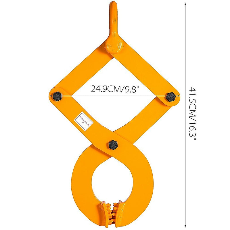Steel Single Scissor Pallet Puller Clamp 1 Ton Capacity Pallet Grabber