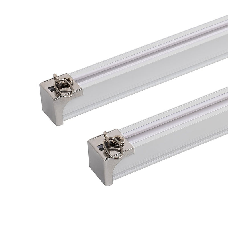 1.5m Double Curtain Tracks Aluminium Rail & Brackets For Both Curtain