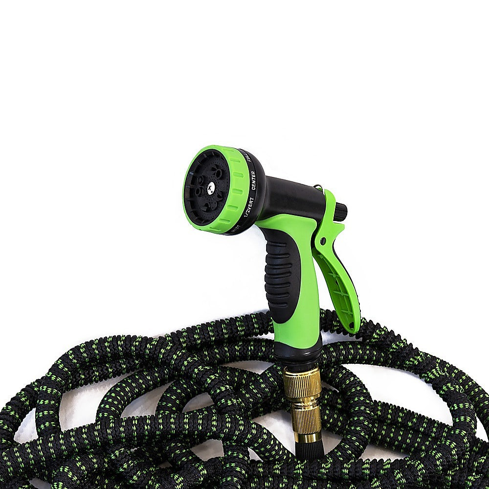 30m Garden Hose Strong Heavy Duty Expandable Flexible Hose Water Spray