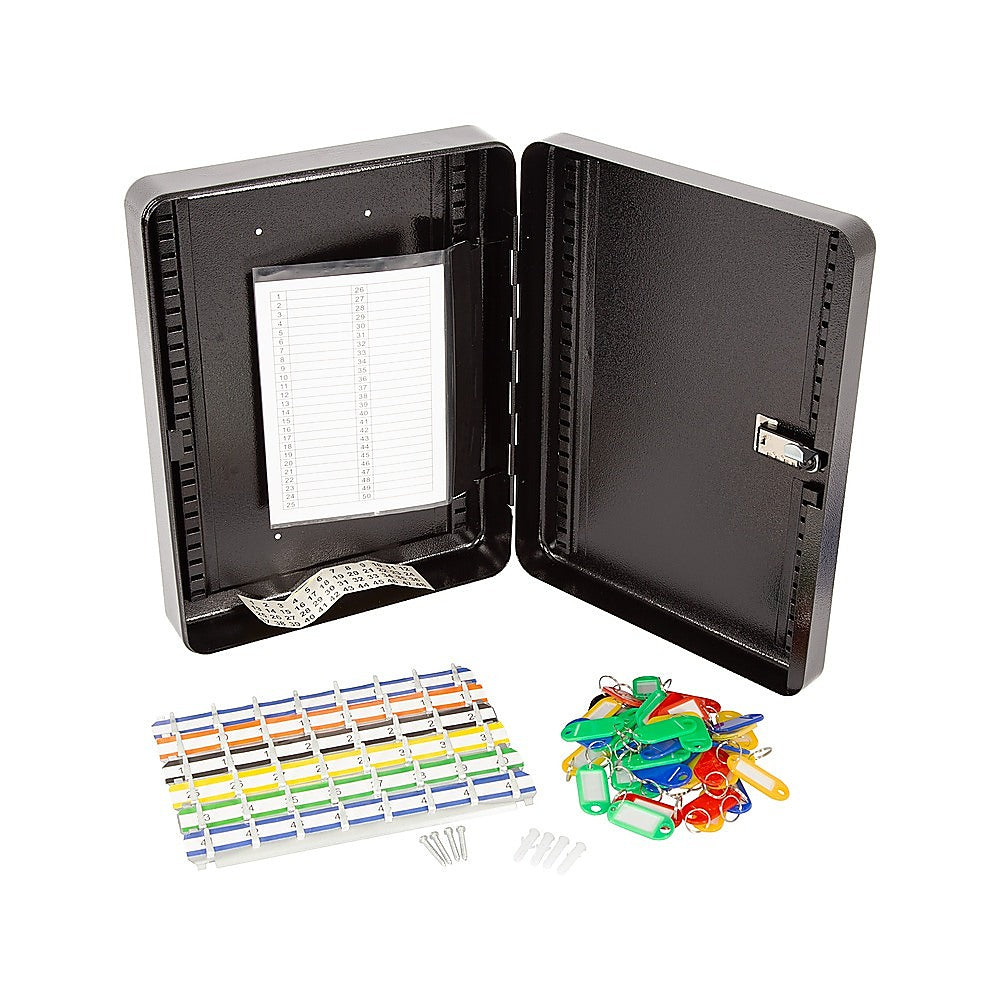 48-Key Cabinet Key Safe with Combination Lock & Keys – Wall Mounted St