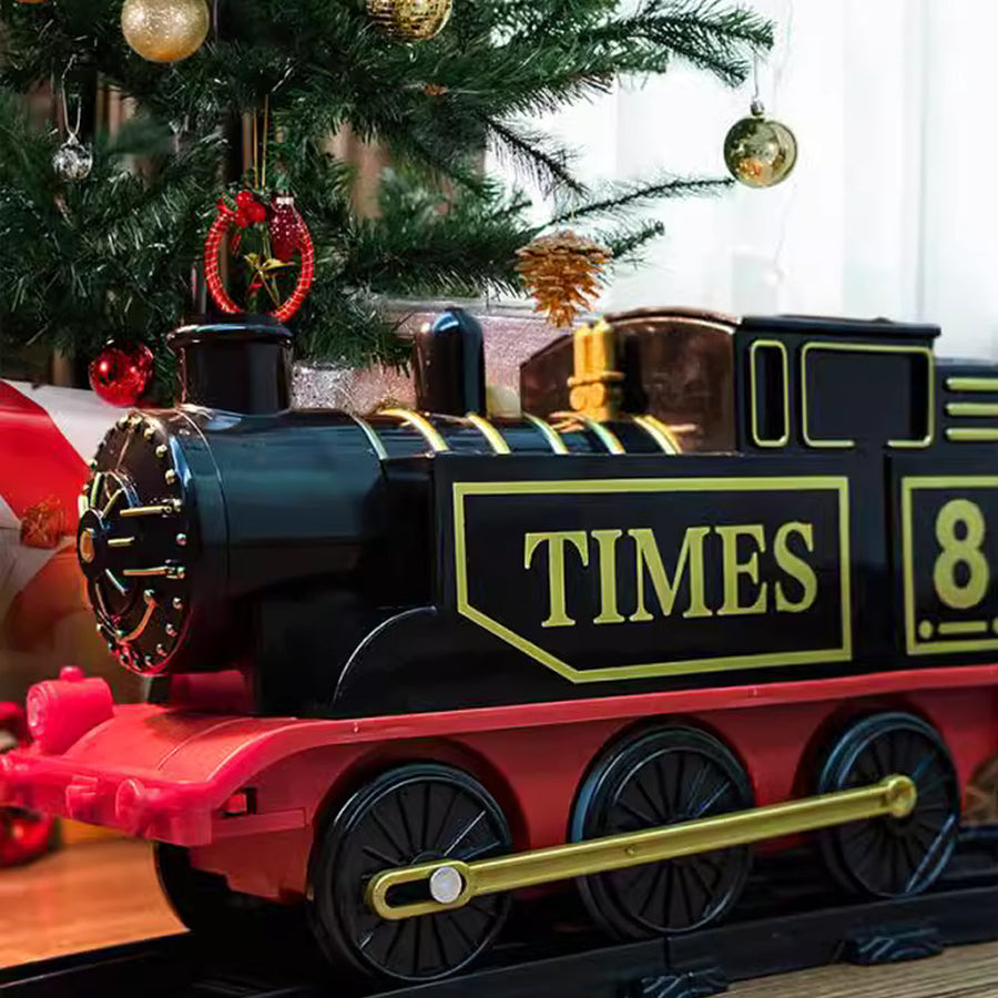 Electric Christmas Classic Train Toy Kids Set Railway Music With 16pcs