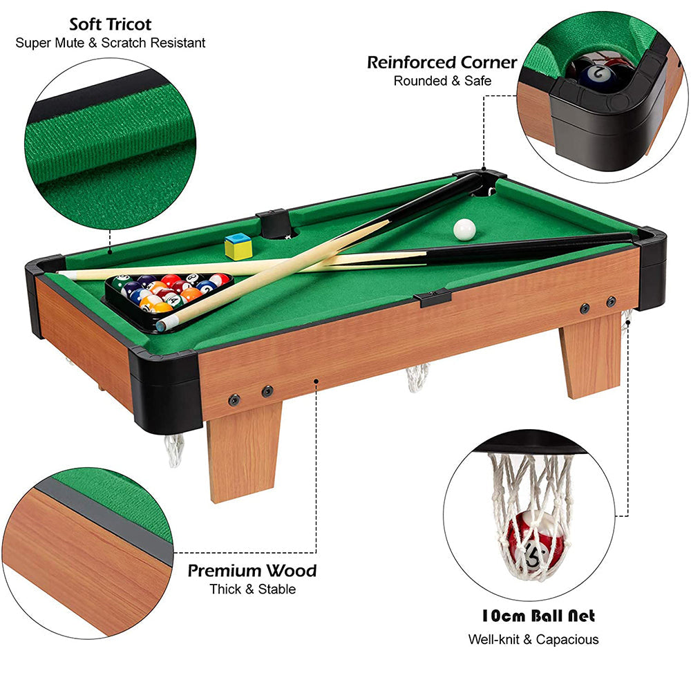 Wooden Mini Snooker Tables Billiards Game Pool Table Set Toy Extra Siz