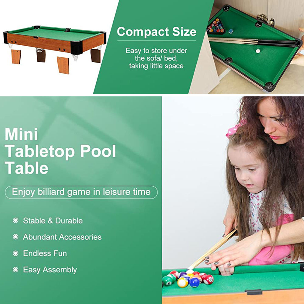 Wooden Mini Snooker Tables Billiards Game Pool Table Set Toy Extra Siz