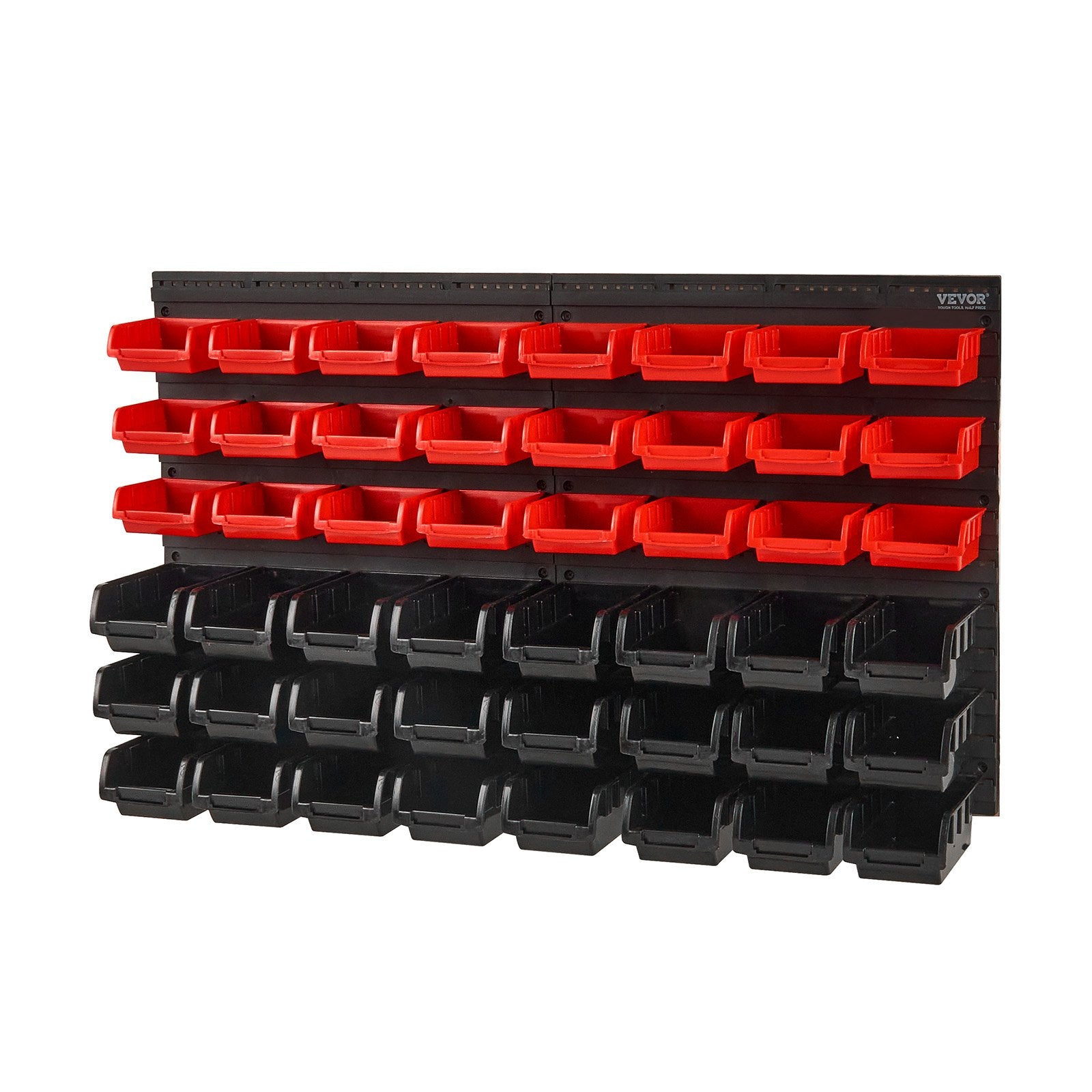 VEVOR Wall Mounted Storage Bins, 48-Bin Parts Rack Organizer Garage Pl