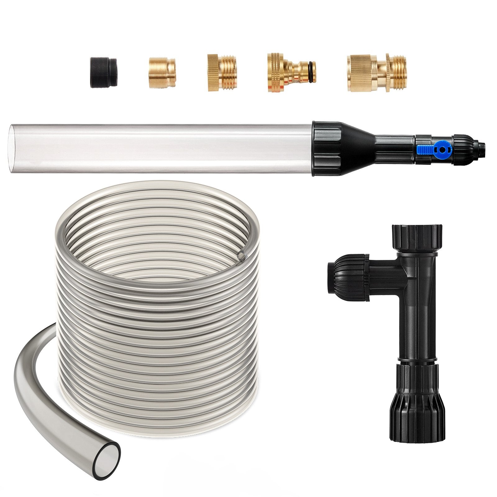 VEVOR Aquarium Vacuum Gravel Cleaner, 50 ft PVC Hose Fish Tank Vacuum
