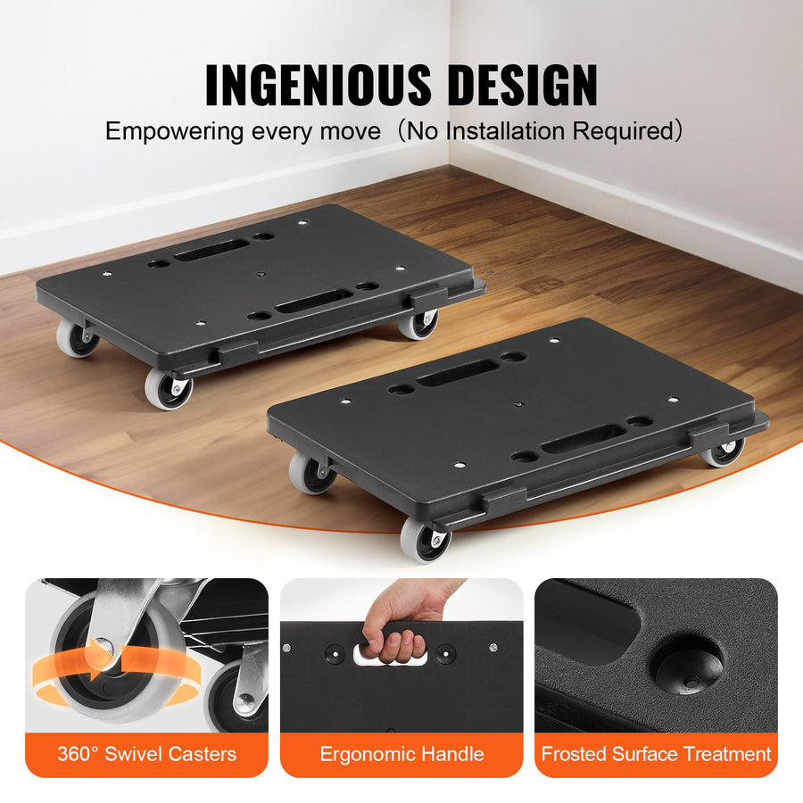 VEVOR Furniture Dolly, 500 lbs Capacity Each Count, Furniture Mover wi