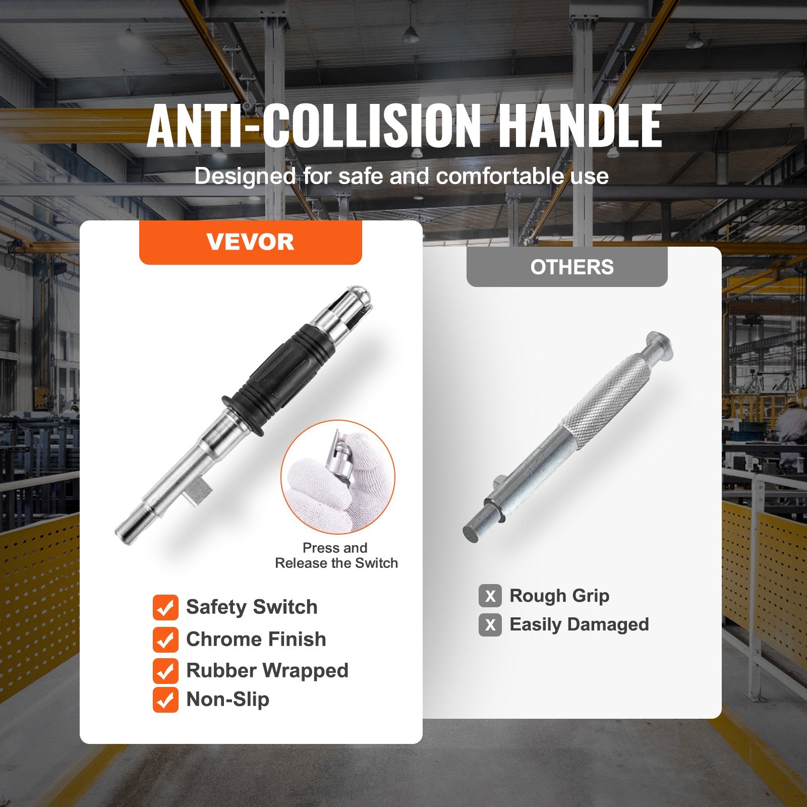 VEVOR Magnetic Lifter, 400 kg/880 lbs Pulling Capacity, 2.5 Safety Fac