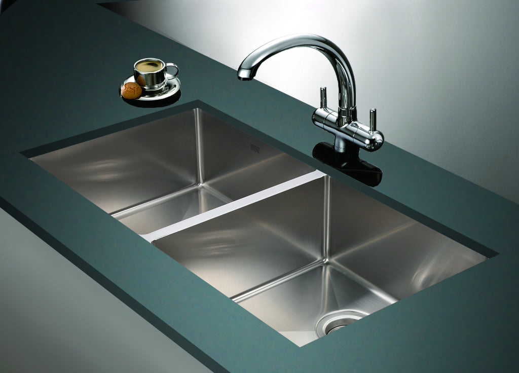 865x440mm Handmade Stainless Steel Undermount / Topmount Kitchen Sink