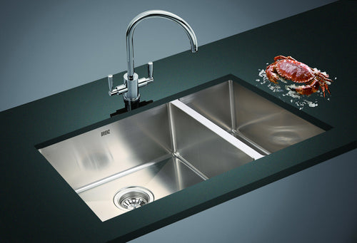 715x440mm Handmade Stainless Steel Undermount / Topmount Kitchen Sink