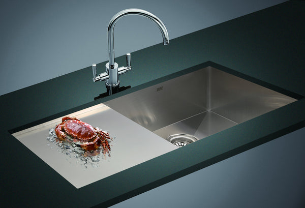 960x450mm Handmade Stainless Steel Undermount / Topmount Kitchen Sink