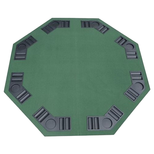 Portable 48" Folding Poker & Blackjack Table with Green Felt