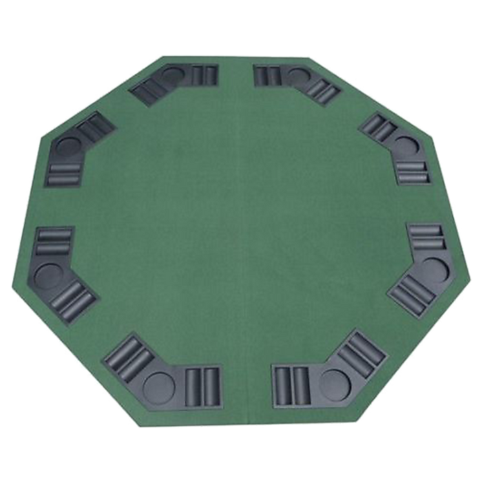 Portable 48" Folding Poker & Blackjack Table with Green Felt
