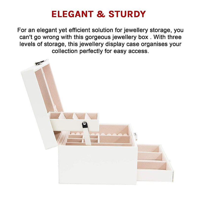 Jewellery Storage Box Girls Rings Necklaces Display Organiser Storage