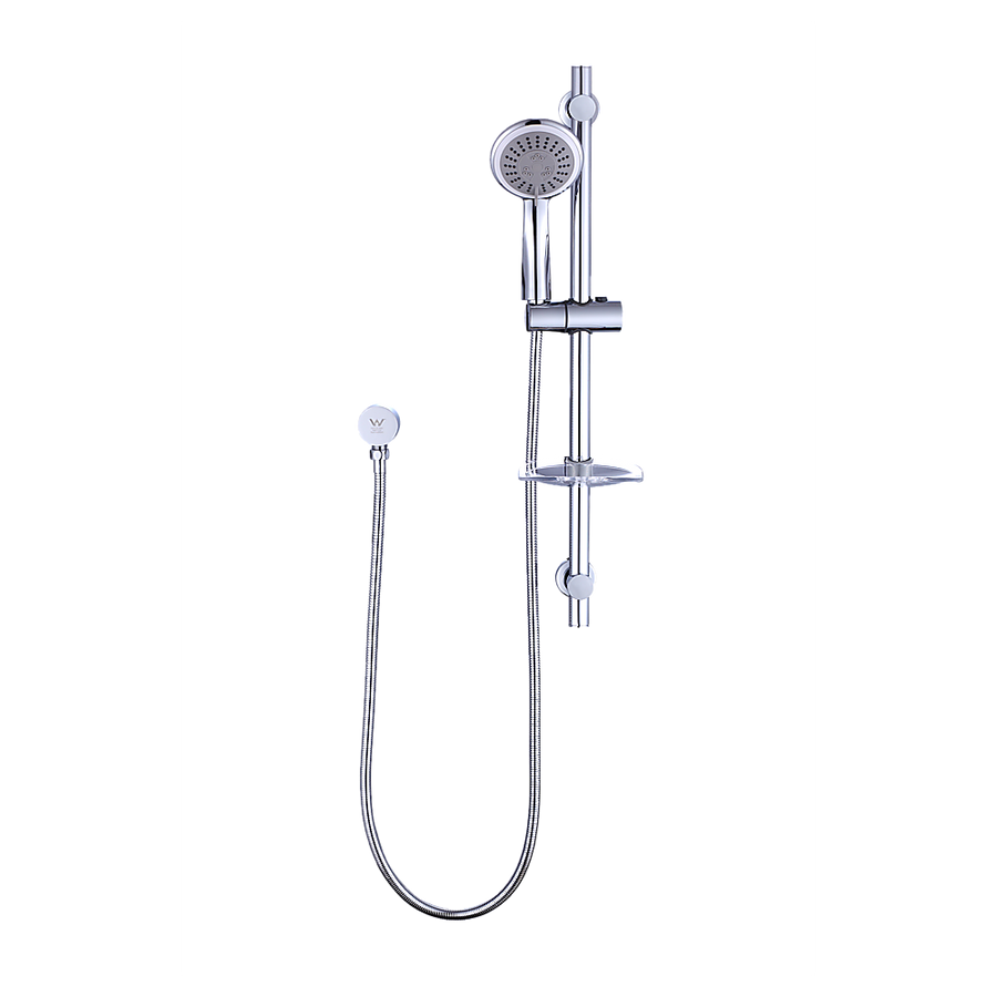 Hand Held Shower Rail Soap Dish Bathroom Set