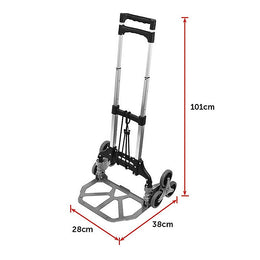 Stair Climbing Trolley 6 Wheels Aluminium Folding Hand Cart Climb Step