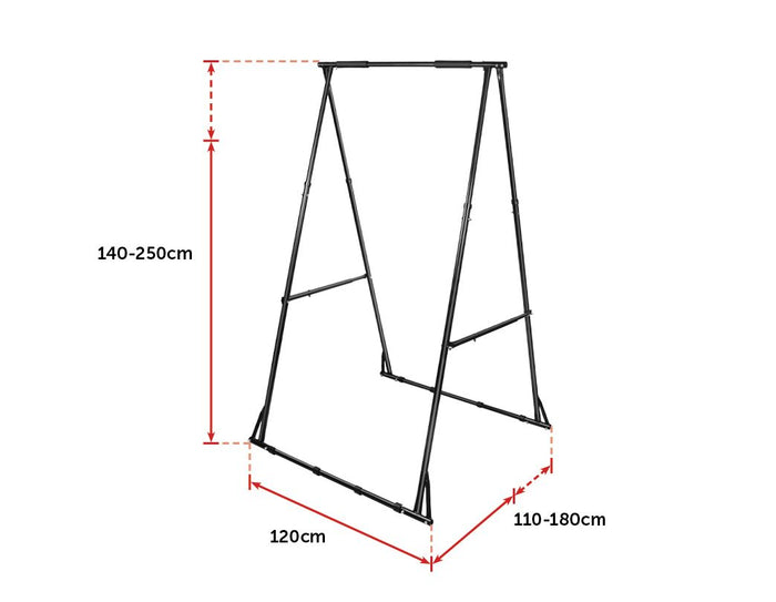 Pull-up Bar Free Standing Pull up Stand Sturdy Frame Indoor Pull Ups M