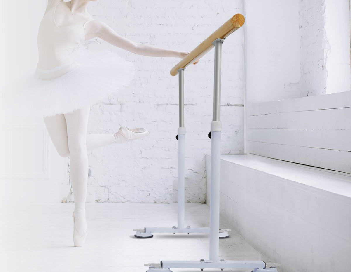 Wooden Portable Ballet Bar Stretch Barre Dance Bar 1.5M Freestanding B