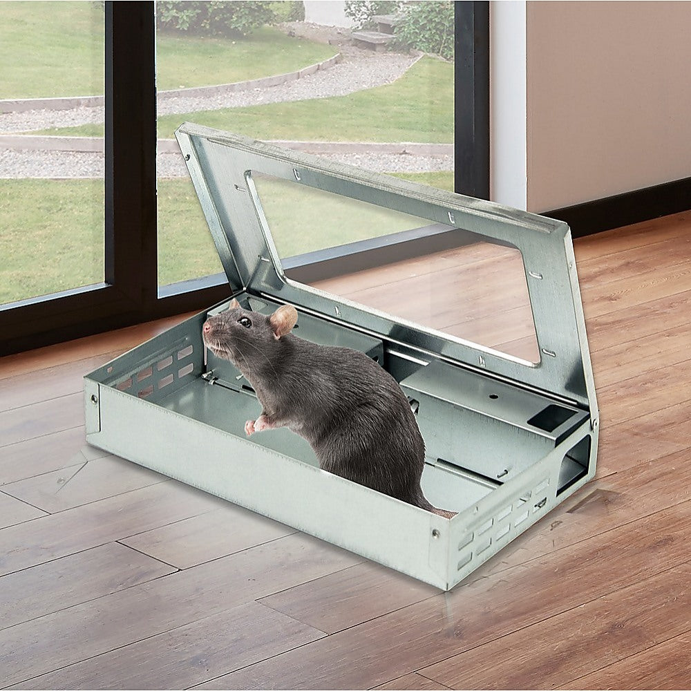 5x Humane Mice Trap Reusable Safe Catching Metal Mouse Multi Live Catc