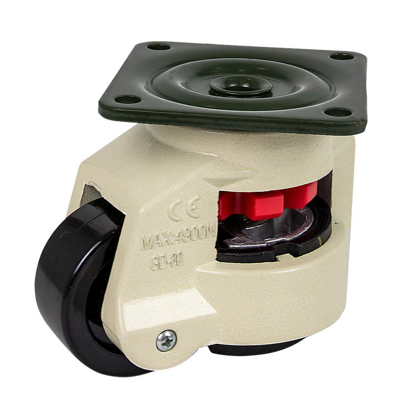 Leveling Casters Swivel Workbench Adjustable Wheel 1000KG Retractable