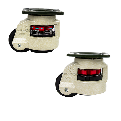 Leveling Casters Swivel Workbench Adjustable Wheel 1000KG Retractable