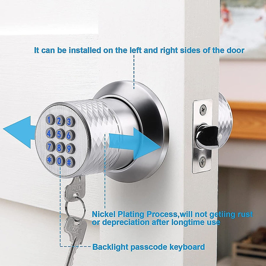 Digital Electronic Code Door Lock Keyless Entry Keypad Programmable Lo